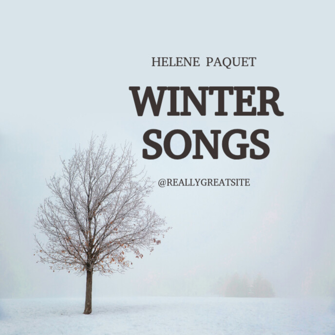 White Winter Songs Album Cover Album Cover Template | PosterMyWall
