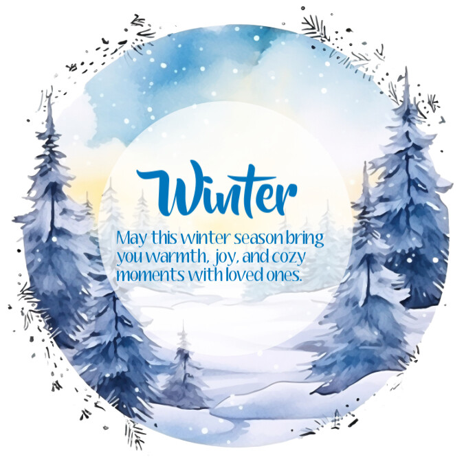 White Winter Template Instagram Post | PosterMyWall