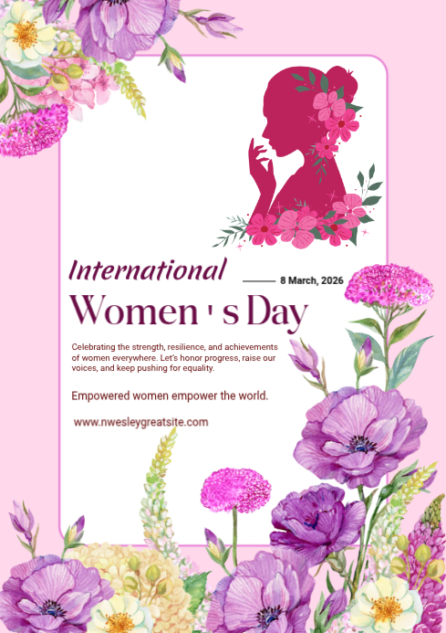 Plantilla de White Women Day A4 | PosterMyWall