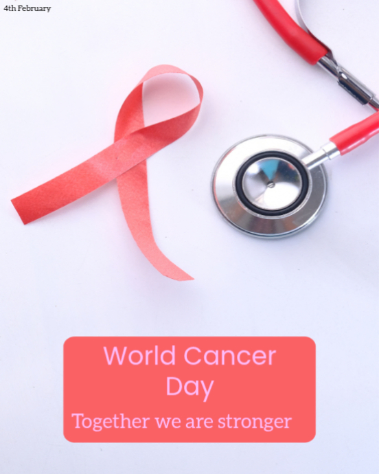 White World Cancer Day Instagram Portrait Template | PosterMyWall