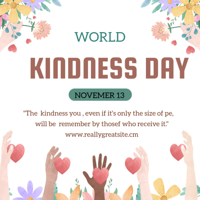 Copy of White World Kindness Day Post Instagram Post | PosterMyWall