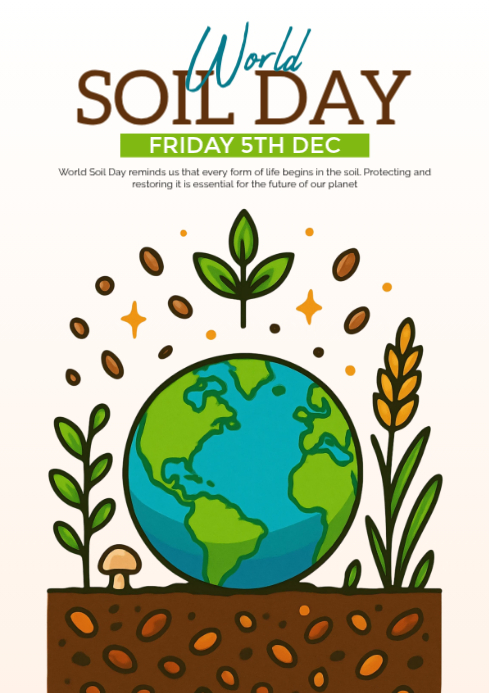 White World Soil Day A4 Template | PosterMyWall