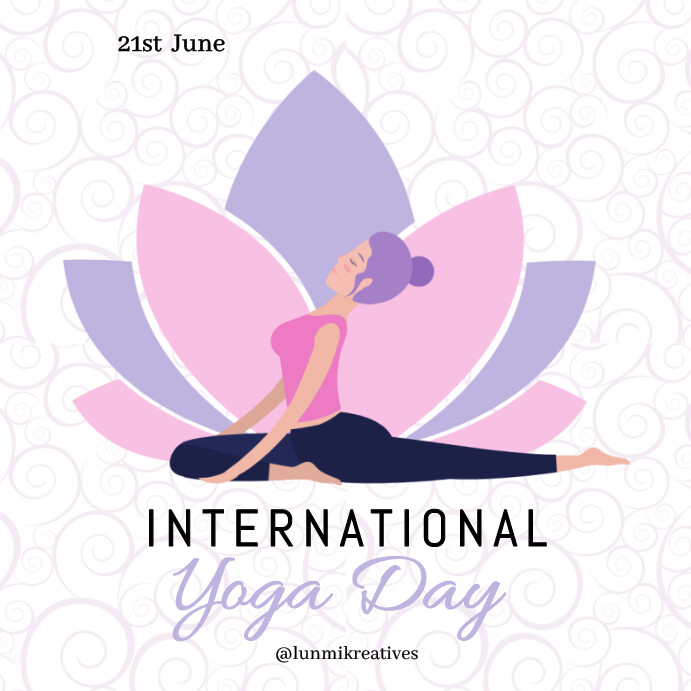 Copy of White Yoga Day Instagram Post | PosterMyWall