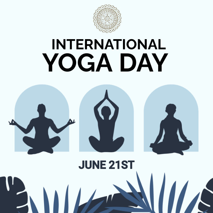 Copy of White Yoga Day Pos Instagram | PosterMyWall