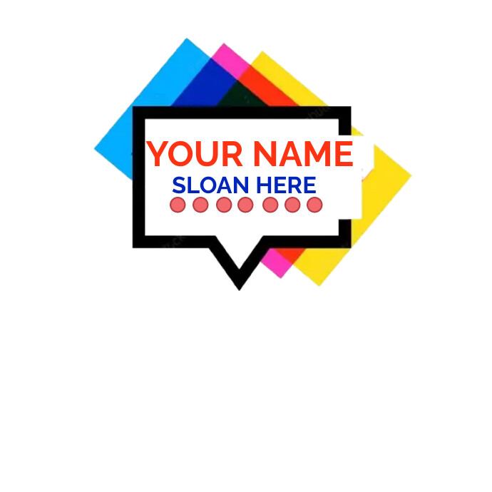 White Your Name Logo Templat | PosterMyWall