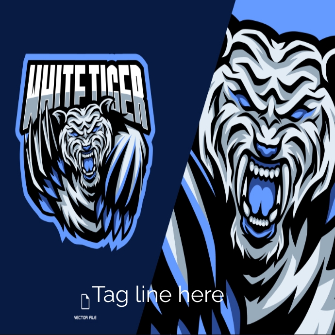 Whitetiger logo design Template | PosterMyWall