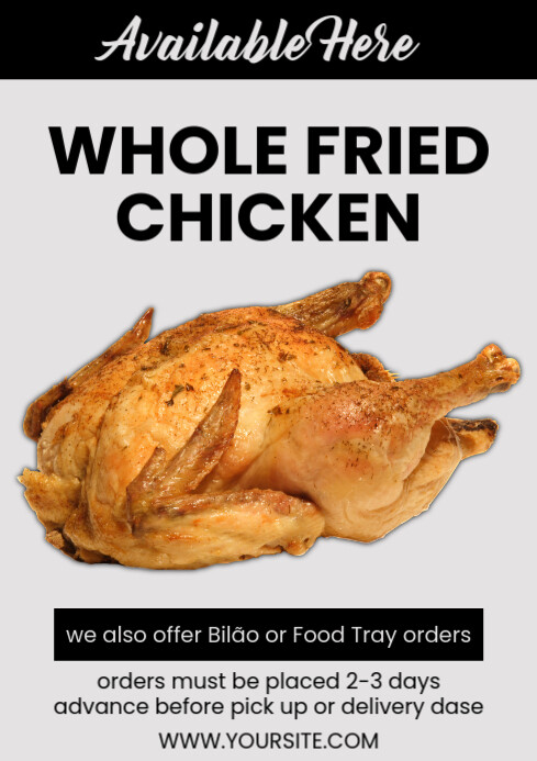 Whole fried chicken sale template เทมเพลต | PosterMyWall