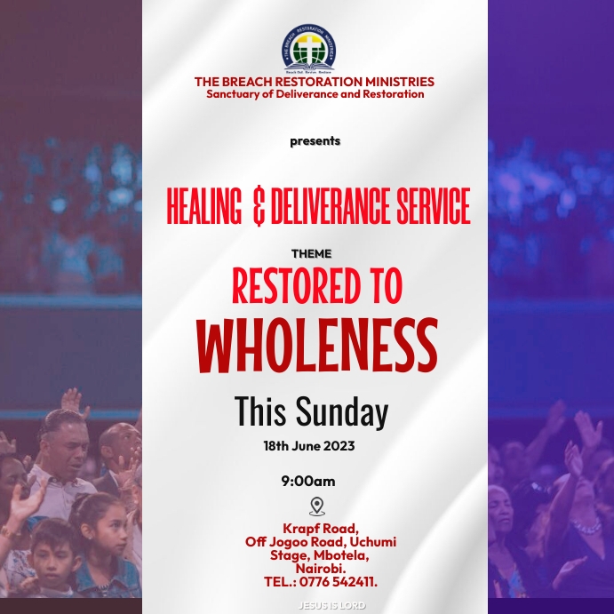 Copy of wholeness service | PosterMyWall
