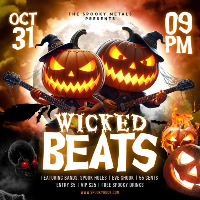 Modèle Wicked Beats | PosterMyWall