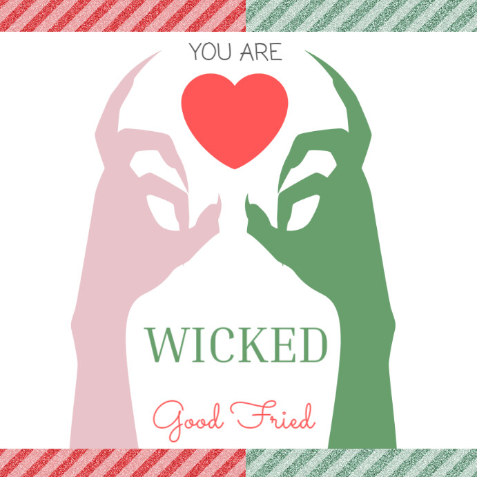 Wicked Friend Valentines Day Card Printable เทมเพลต | PosterMyWall