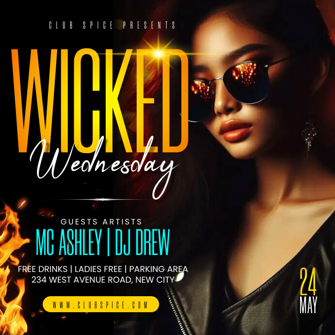 Wicked wednesday club party flyer Template | PosterMyWall
