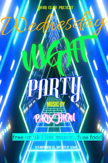 widnesday night party Template | PosterMyWall