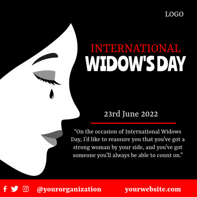 Widow's Day Template | PosterMyWall