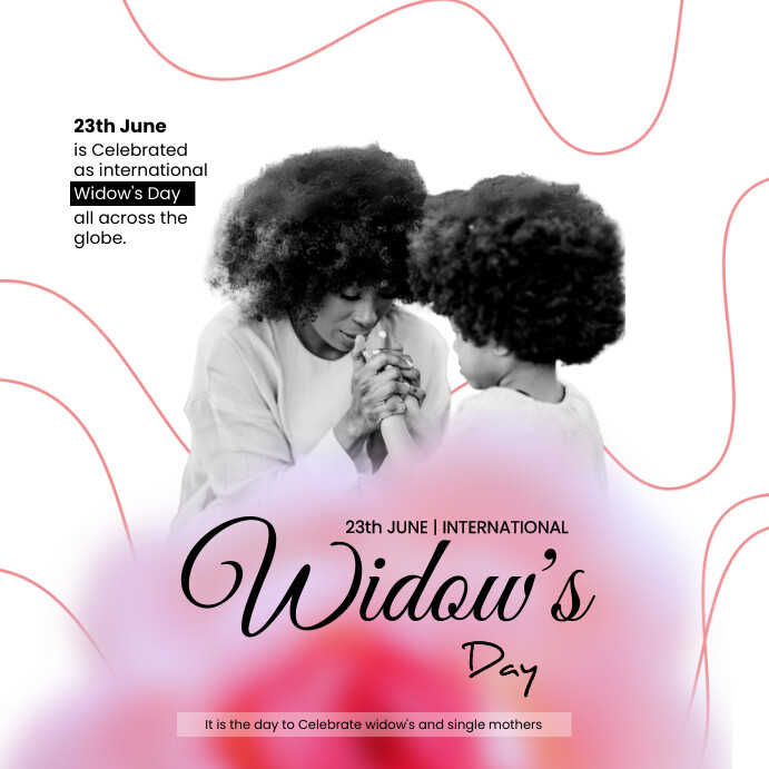 WIDOW'S DAY POSTER Template | PosterMyWall