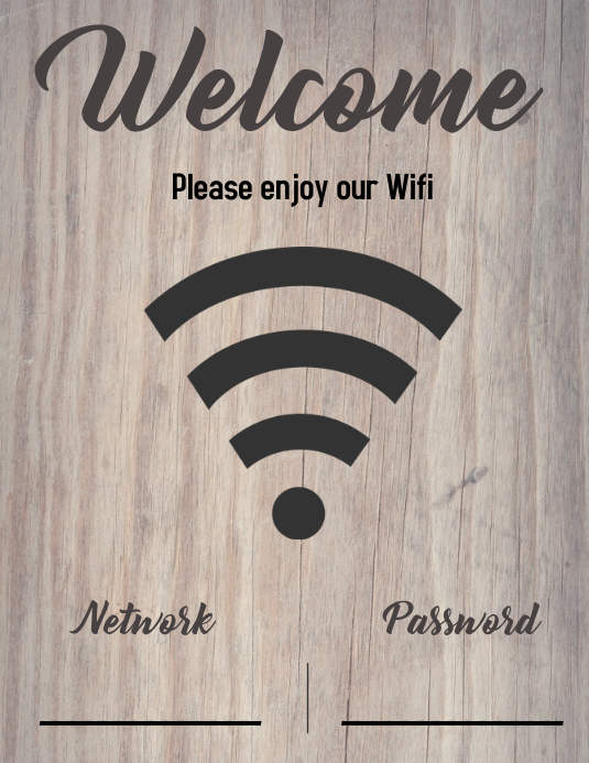 Copy of Wifi Sign | PosterMyWall