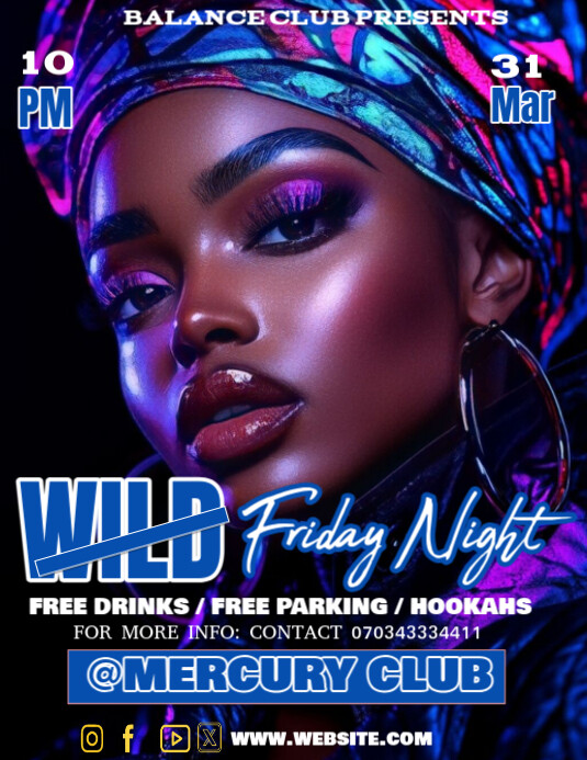 Wild Friday night Template | PosterMyWall