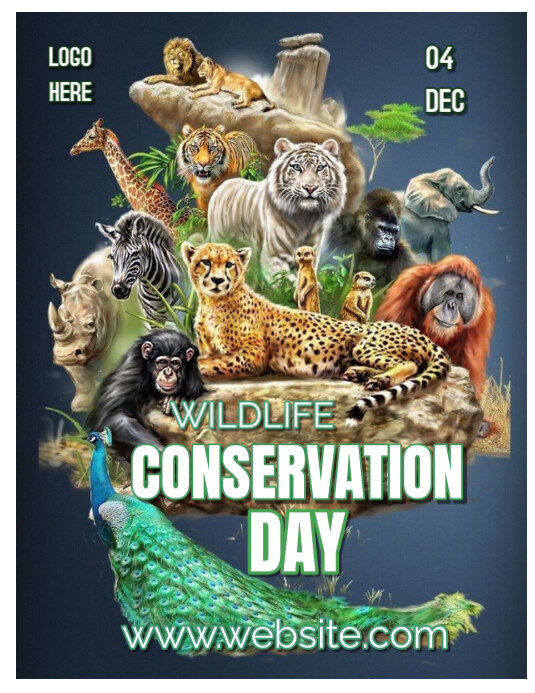 Wild life conversation day design Template | PosterMyWall