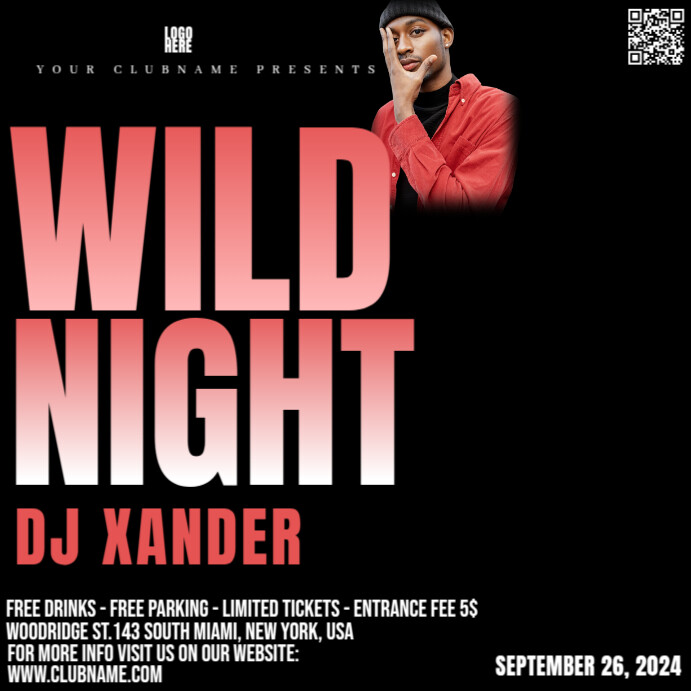 Wild Night Templat | PosterMyWall