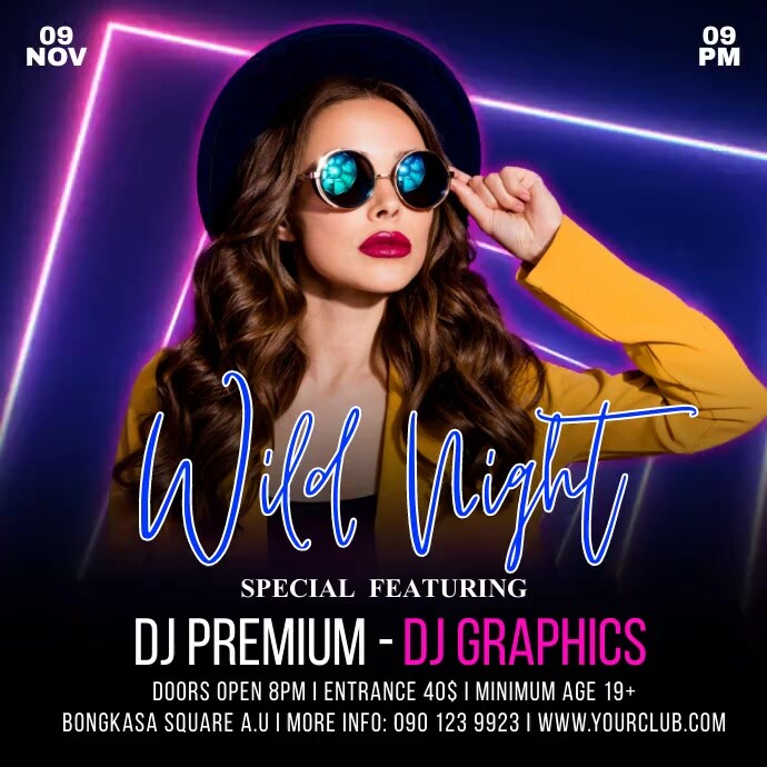 Copy of Wild Night Party | PosterMyWall