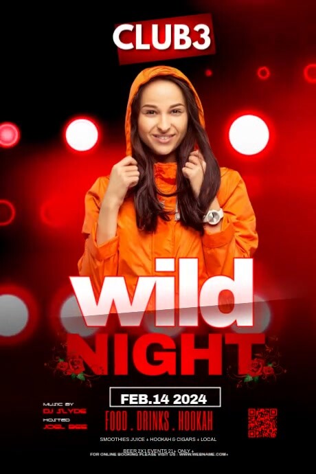 Plantilla de Wild Night Party | PosterMyWall