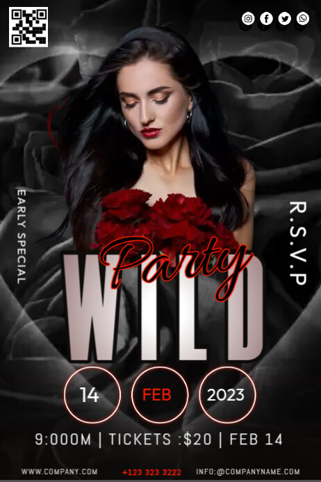 Copy of Wild Night Party Poster | PosterMyWall