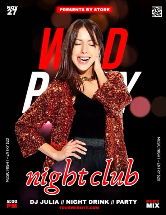 Plantilla de Wild Night Party Video | PosterMyWall