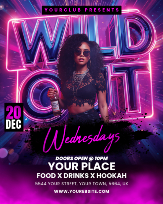 Wild Out Wednesdays Template | PosterMyWall