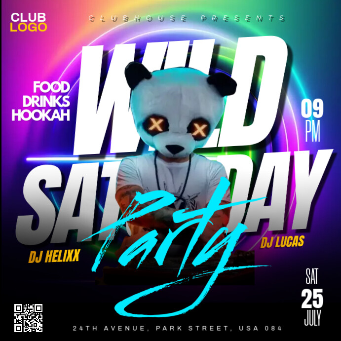 Plantilla de wild saturday.a | PosterMyWall