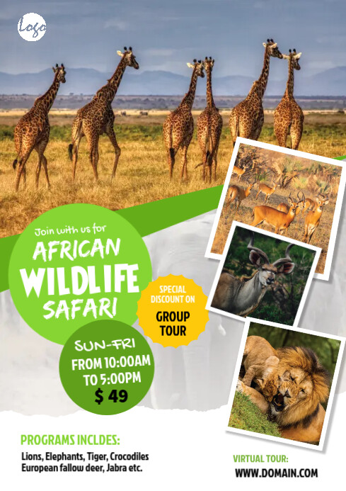 Copy of Wildlife Safari Flyer Template | PosterMyWall