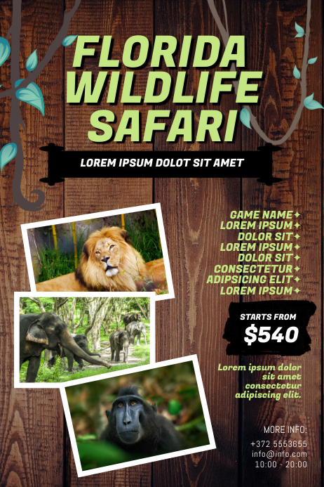 Wildlife Safari Flyer Template | PosterMyWall