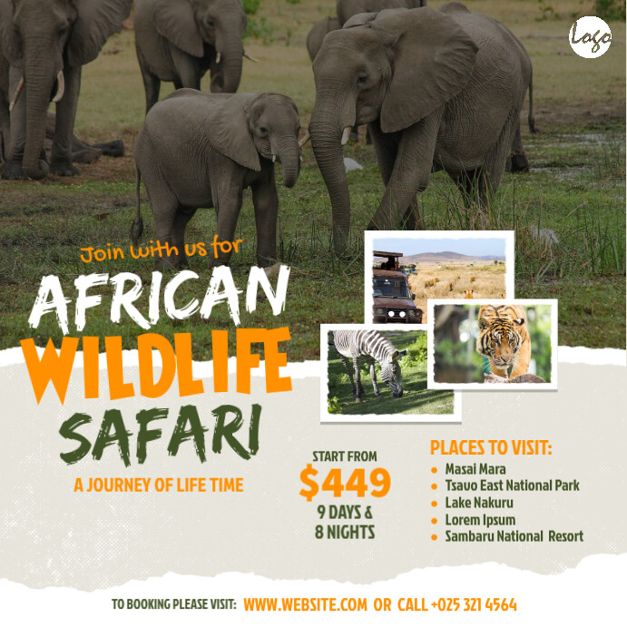Wildlife Safari Tour Ad Template | PosterMyWall