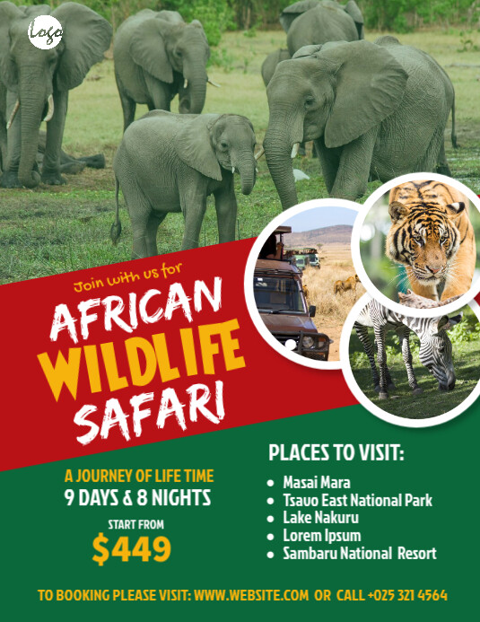 Copy of Wildlife travel flyer ad | PosterMyWall