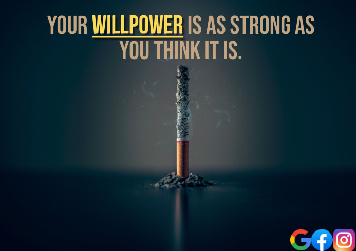 Plantilla de WILLPOWER AND STRONG QUOTE TEMPLATE | PosterMyWall