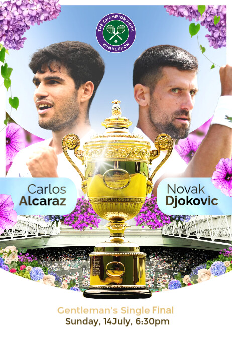 Wimbledon Mens Final 2024 Template | PosterMyWall