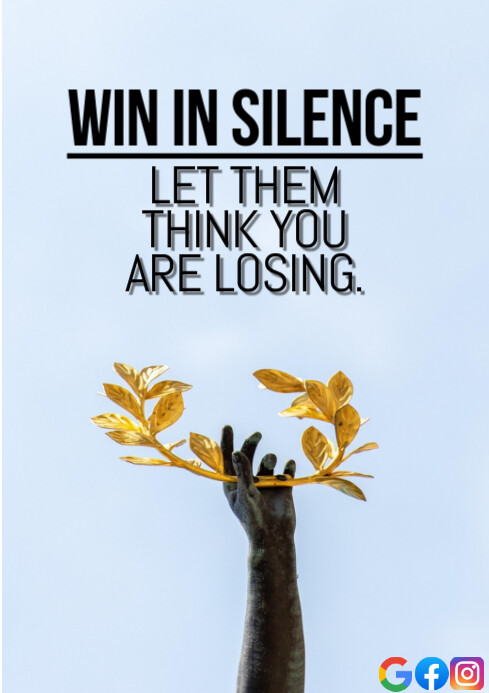 win and losing quote template | PosterMyWall