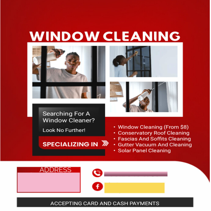 Window Cleaning Poster, Window Cleaning Flyer, Window Cleaning Flyer ...