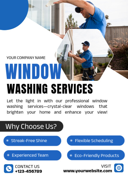 Copy of Window Cleaning Services Ad A4 | PosterMyWall