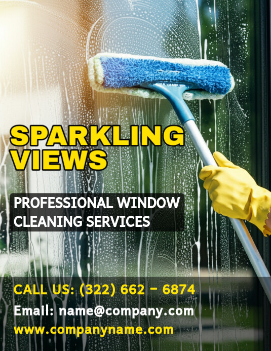 Window Cleaning Services Flyer Template | PosterMyWall