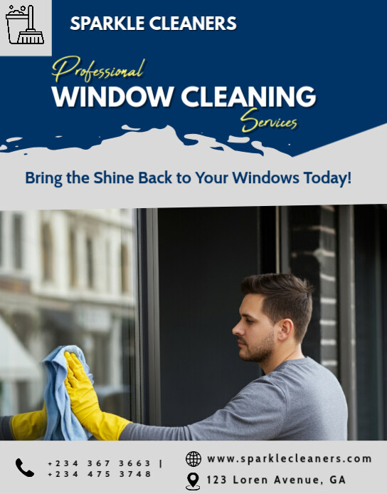 Window Cleaning services poster Templat | PosterMyWall