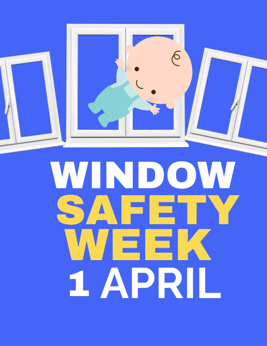Window safety week flyer template | PosterMyWall