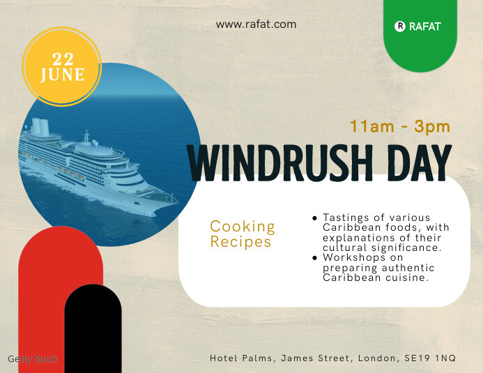 Modèle Windrush Day Modern Minimal Post | PosterMyWall