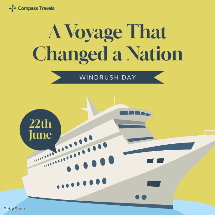 Windrush voyage celebration template | PosterMyWall