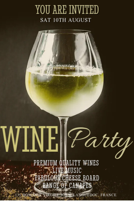 Copy of Wine Bar Party Template | PosterMyWall