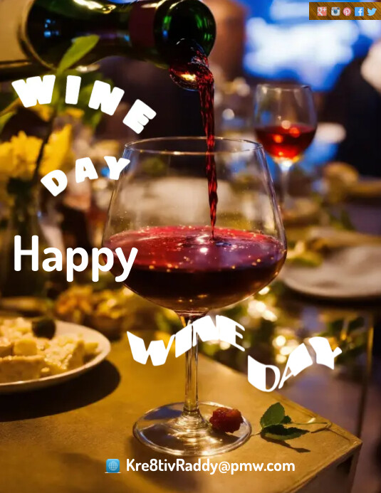 Wine Day Template | PosterMyWall