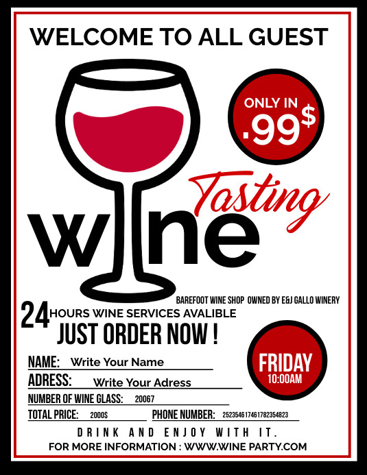 wine flyer Template | PosterMyWall