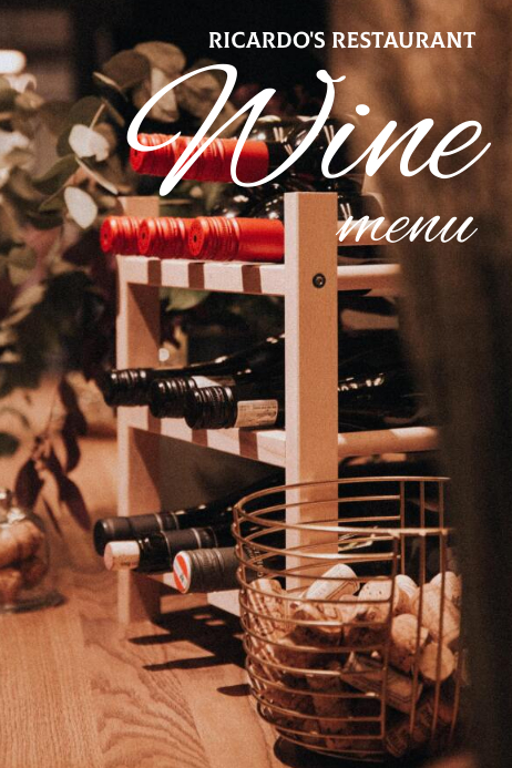 Wine Menu Cover Template | PosterMyWall
