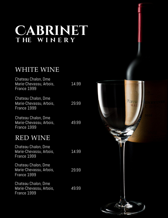 Copy of Wine Menu | PosterMyWall