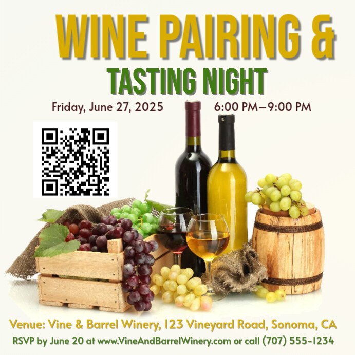 Wine Pairing, Wine tasting Flyer Template | PosterMyWall