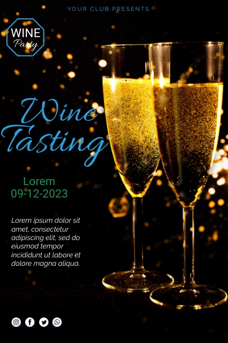 WINE PARTY BANNER TEMPLATE | PosterMyWall