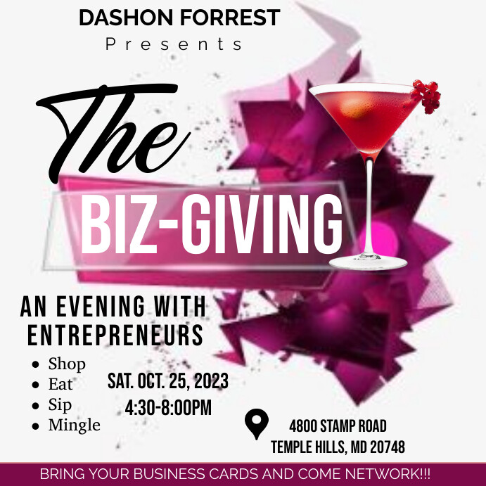 wine party FamesDave Flyer BizGiving Flyer , Template | PosterMyWall